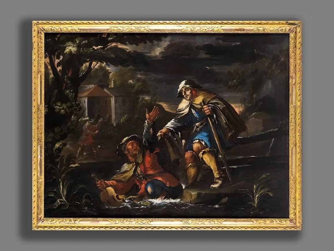 Bernhard Keil / Monsù Bernardo, Two Blind Figures Helping Each Other ...