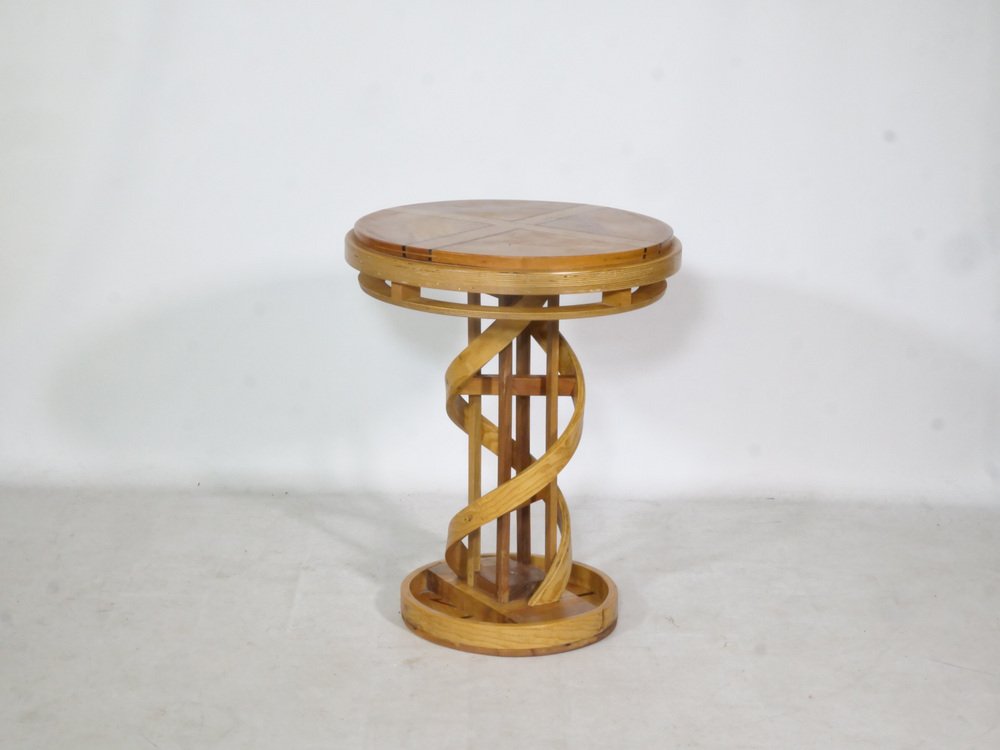 Helix Side Table in Cherrywood, 1980s for sale at Pamono