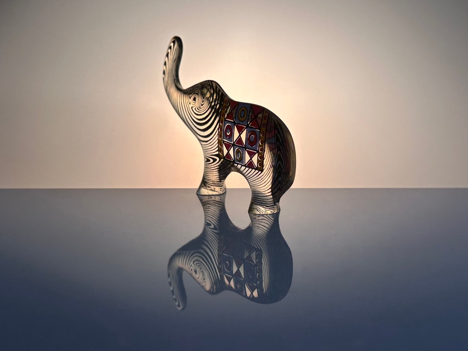Figurine Éléphant Op Art Silon Home & Farm Série Artemis en Verre ...