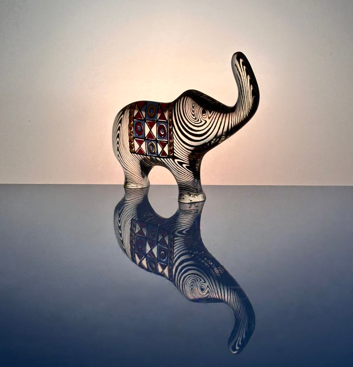 Figurine Éléphant Op Art Silon Home & Farm Série Artemis en Verre ...