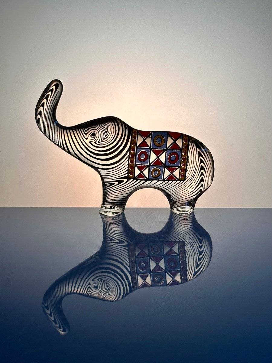 Figurine Éléphant Op Art Silon Home & Farm Série Artemis en Verre ...