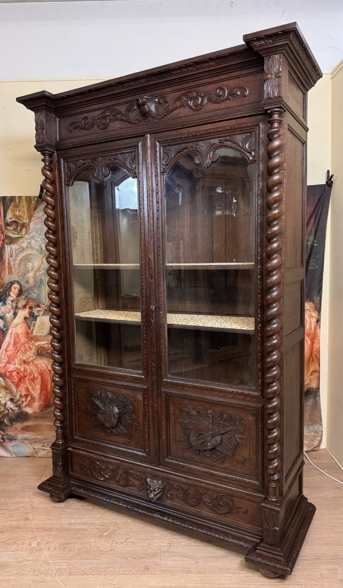 Renaissance Style Hunting Lodge Library in Carved Oak, 1850 for sale at ...