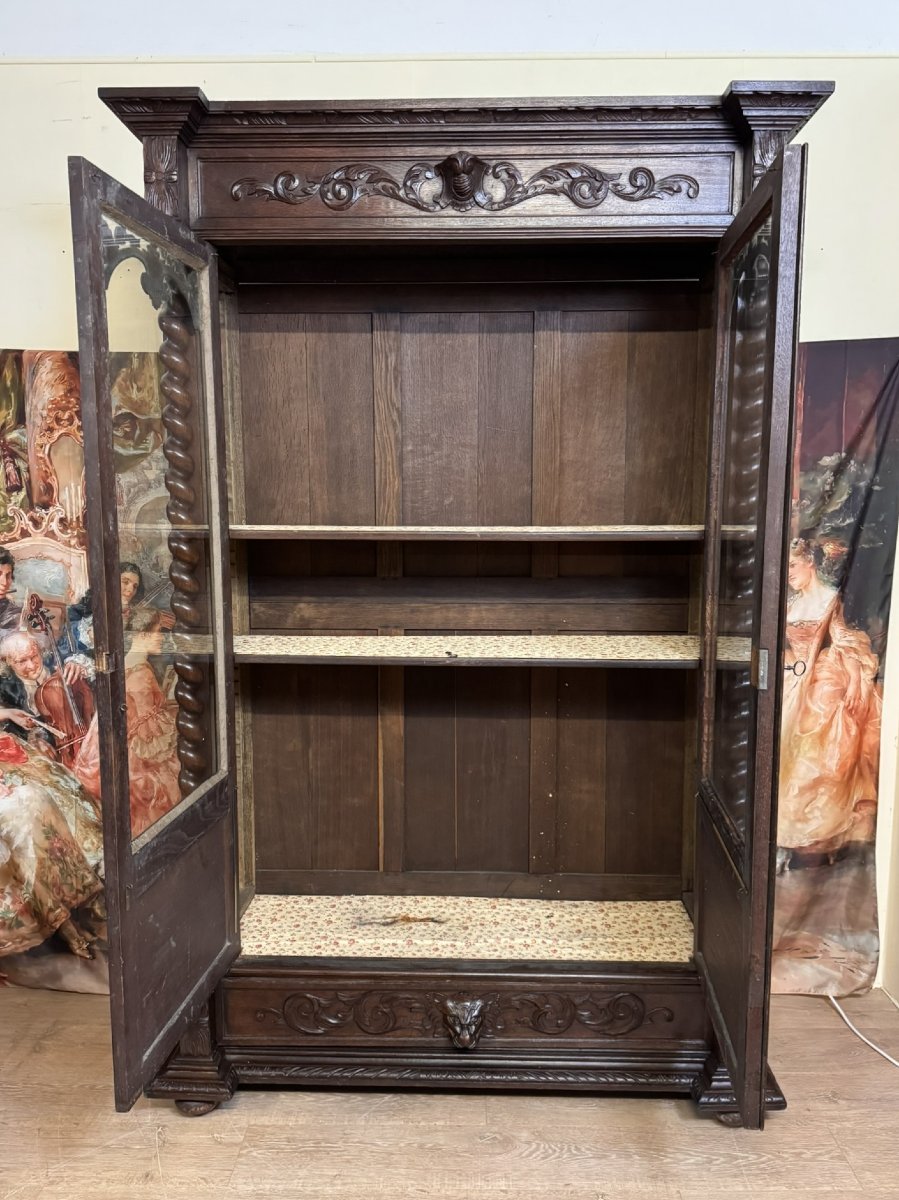 Renaissance Style Hunting Lodge Library in Carved Oak, 1850 for sale at ...