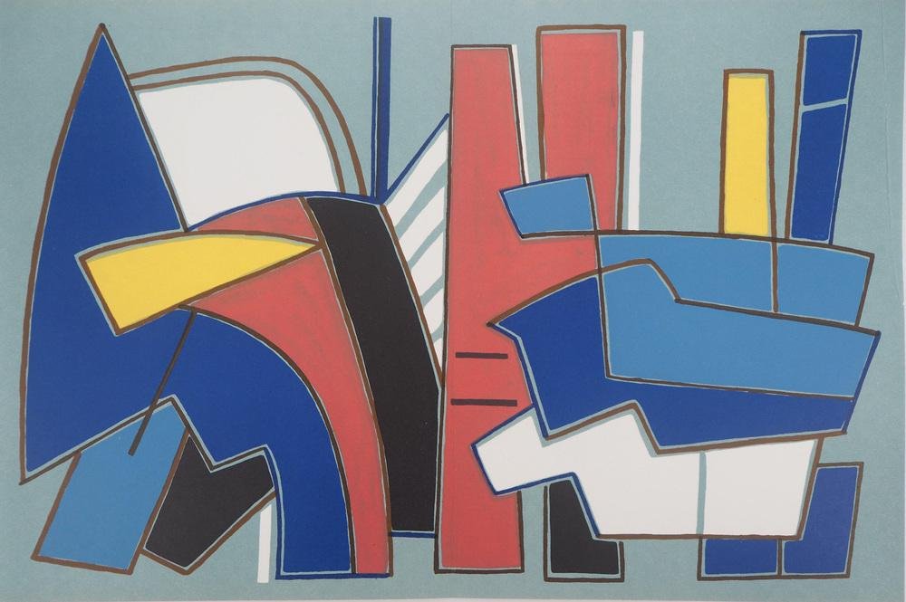 Alberto Magnelli, Blue Composition, Original Lithograph for sale at Pamono