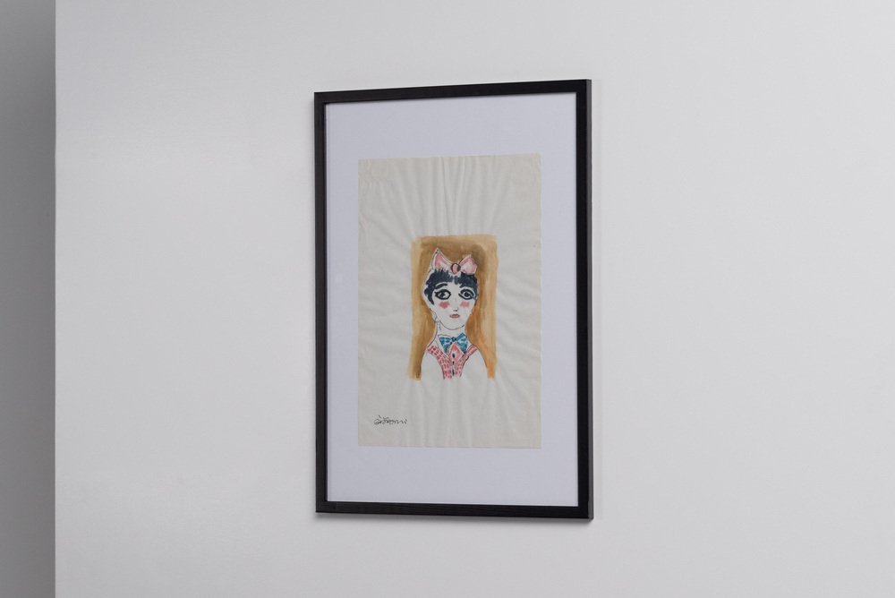 Gio Ponti, Portrait of a Girl, 1950s, Drawing for sale at Pamono