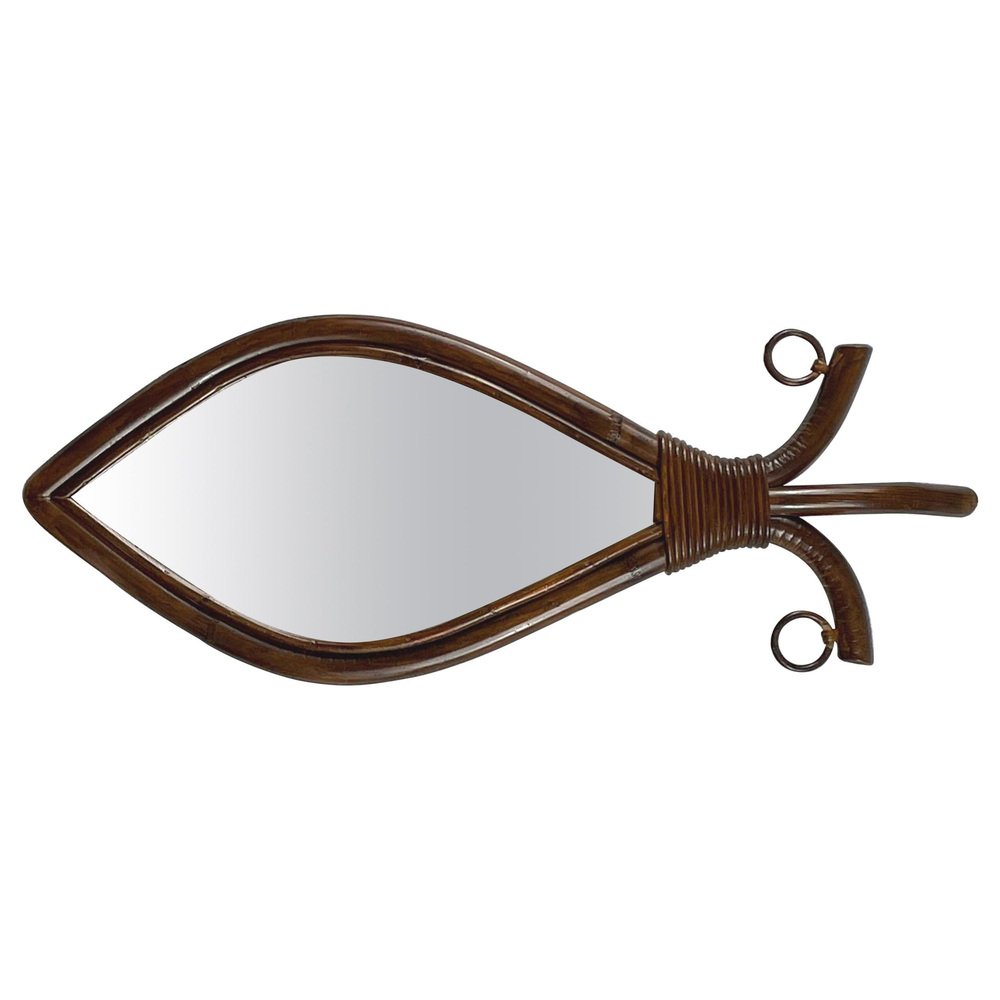 Mid-Century Fish-Shaped Bamboo and Rattan Mirror, France, 1950s for ...