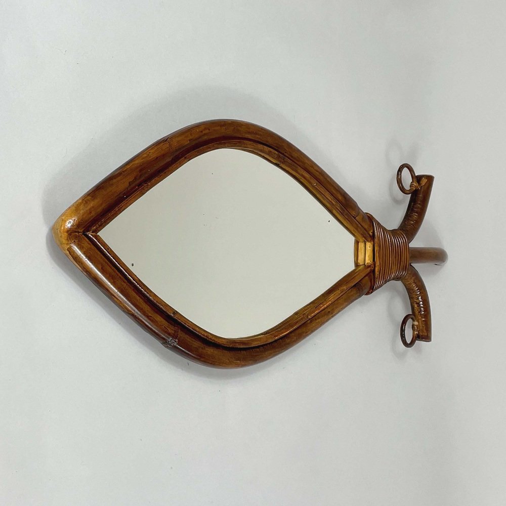 Mid-Century Fish-Shaped Bamboo and Rattan Mirror, France, 1950s for ...