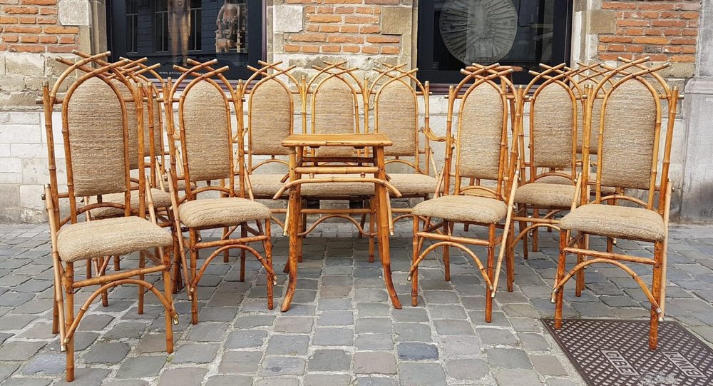 Bamboo Living Room Set by Giusto Puri Purini, 1950s, Set of 10 for sale ...