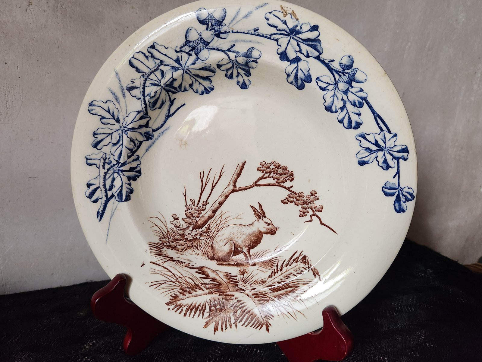Antique French Chasse Series Plates from Clairfontaine JS, Late 19th ...