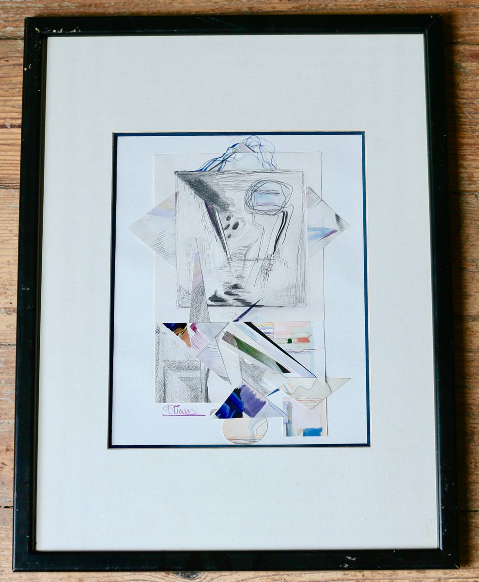 Composition, 1980s, Paper Collage for sale at Pamono