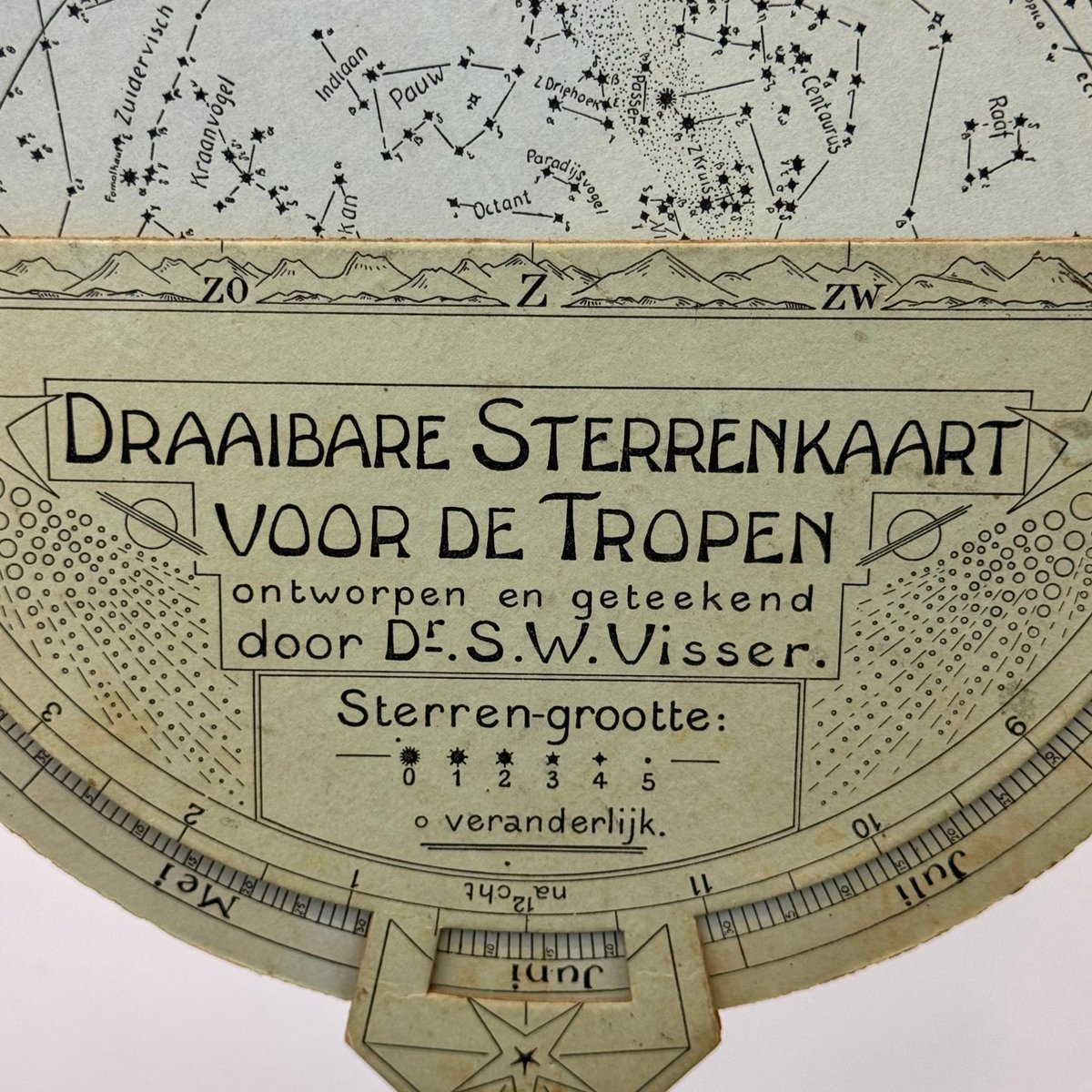 Dr. Vissers Rotating Celestial Map for Wolters Editore, 1890s for sale ...