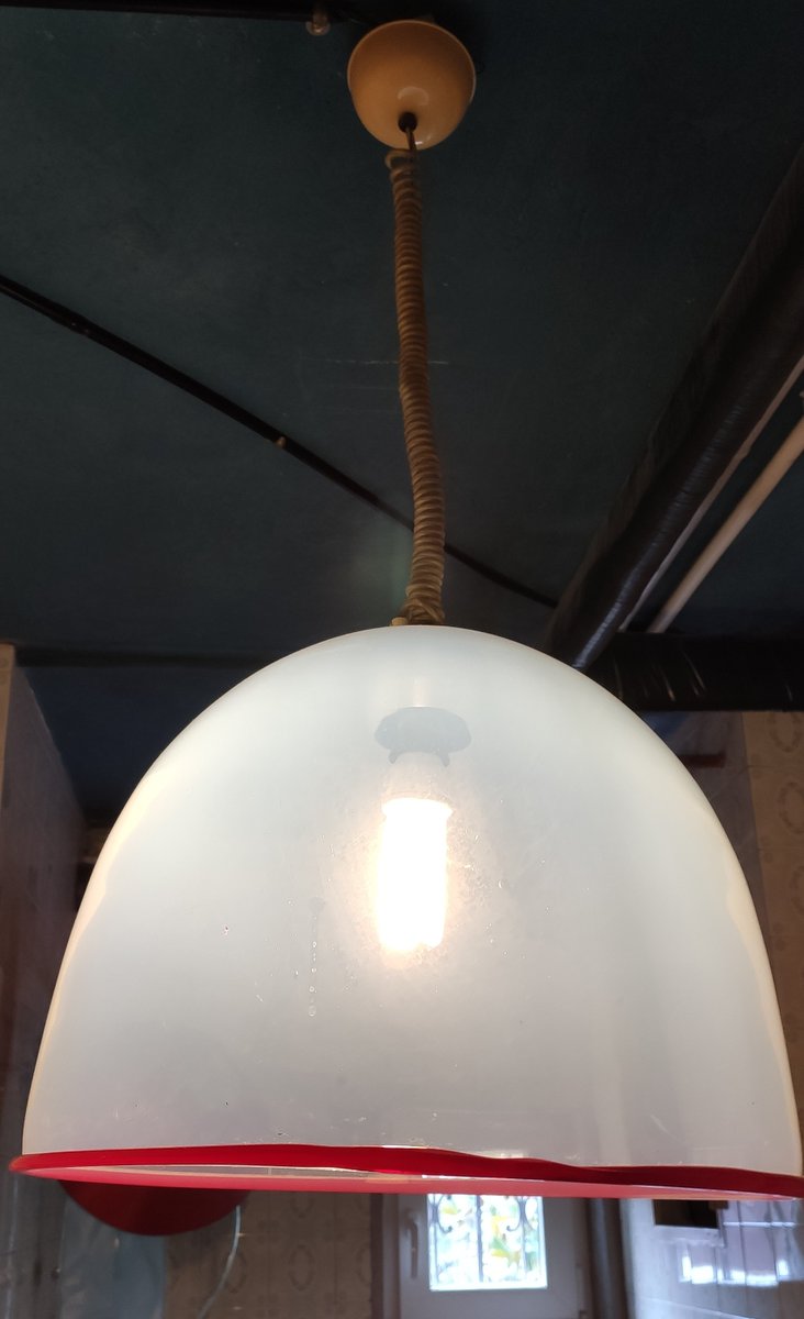 Murano Glas Hängelampe von Roberto Pamio & Renato Toso für Leucos, 1970er bei Pamono kaufen