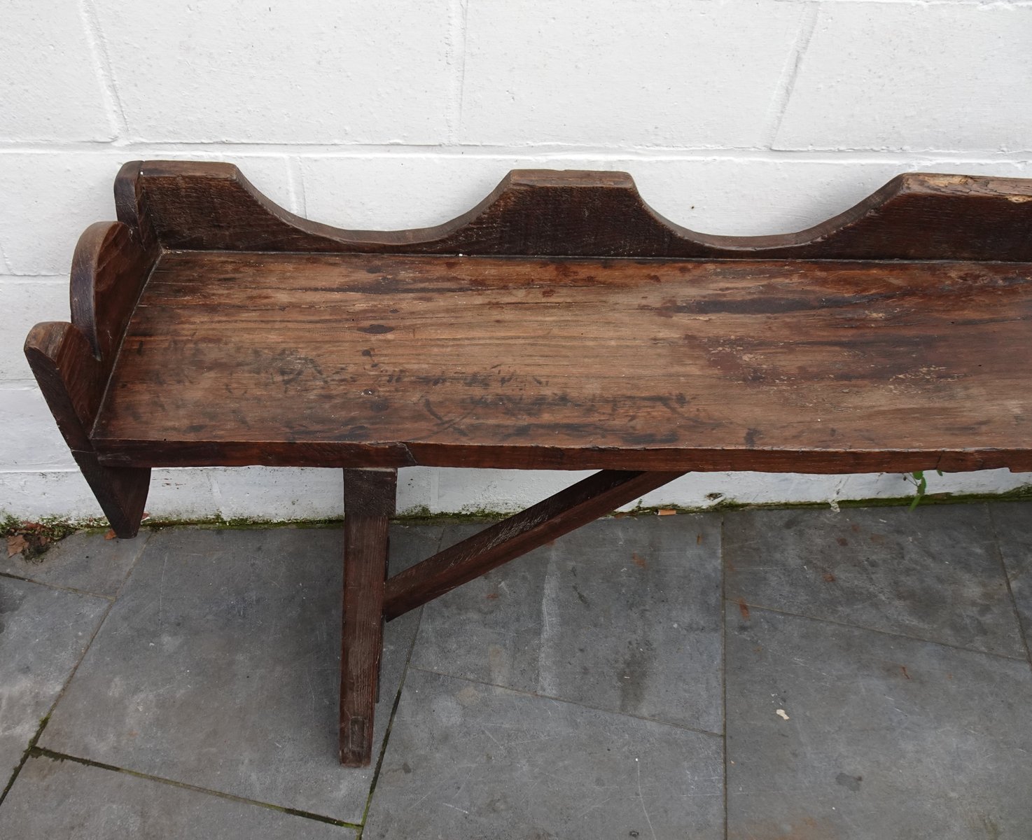 Antique Rustic Oak Bench, 1800s for sale at Pamono
