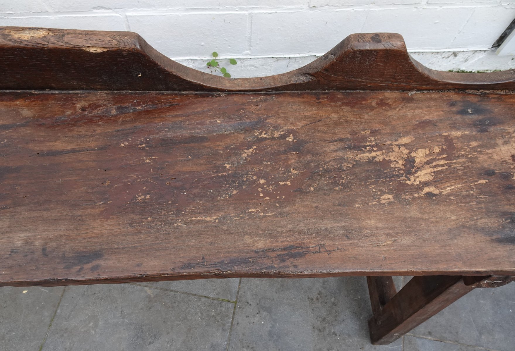 Antique Rustic Oak Bench, 1800s for sale at Pamono