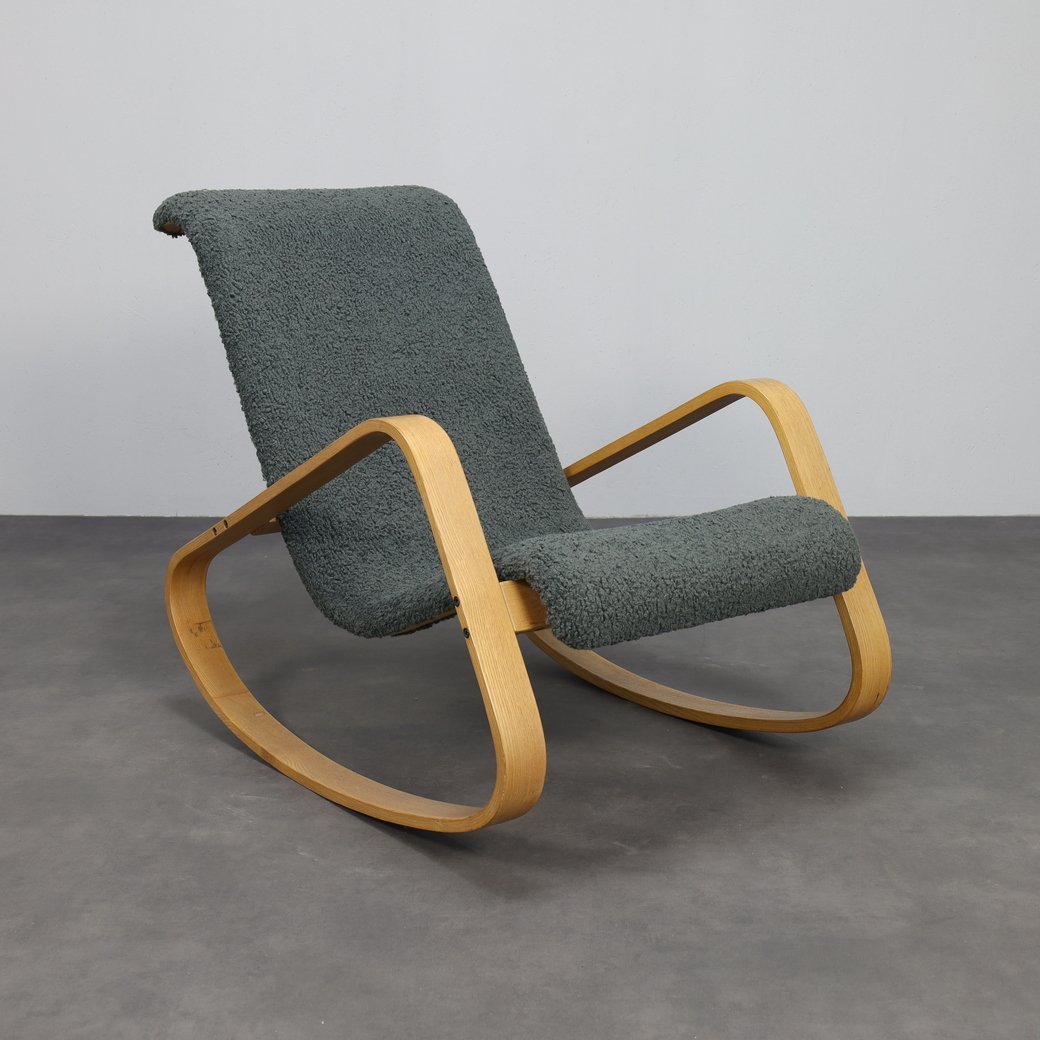 Italian Dondolo Rocking Chair by Luigi Crassevig, 1970s for sale at Pamono