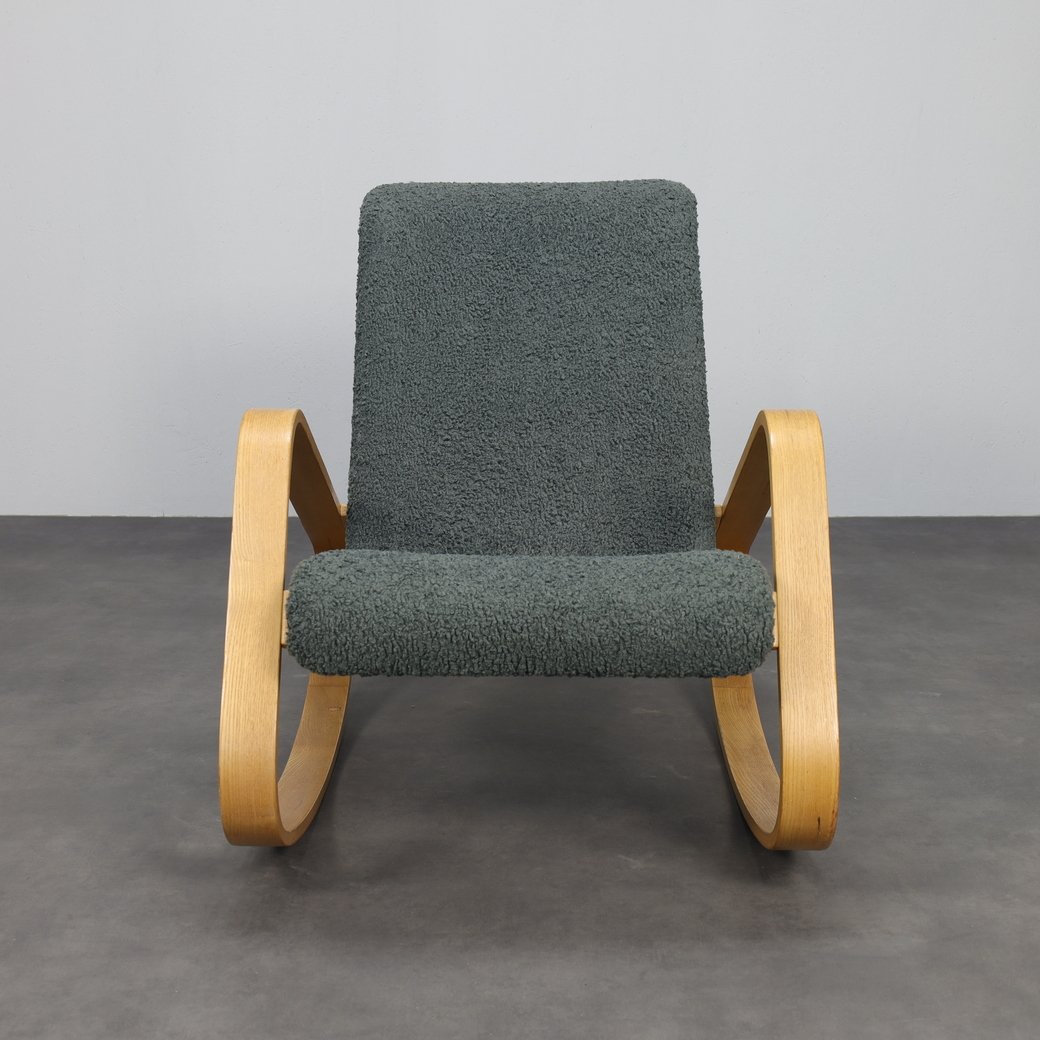 Italian Dondolo Rocking Chair by Luigi Crassevig, 1970s for sale at Pamono