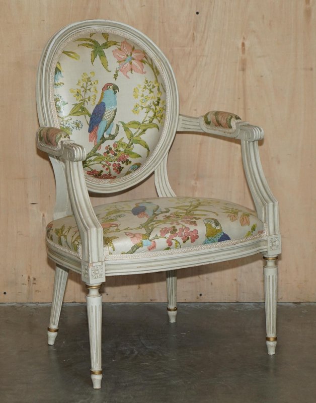Vintage French Louis XVIII Style Chairs, 1920s, Set of 2 for sale at Pamono