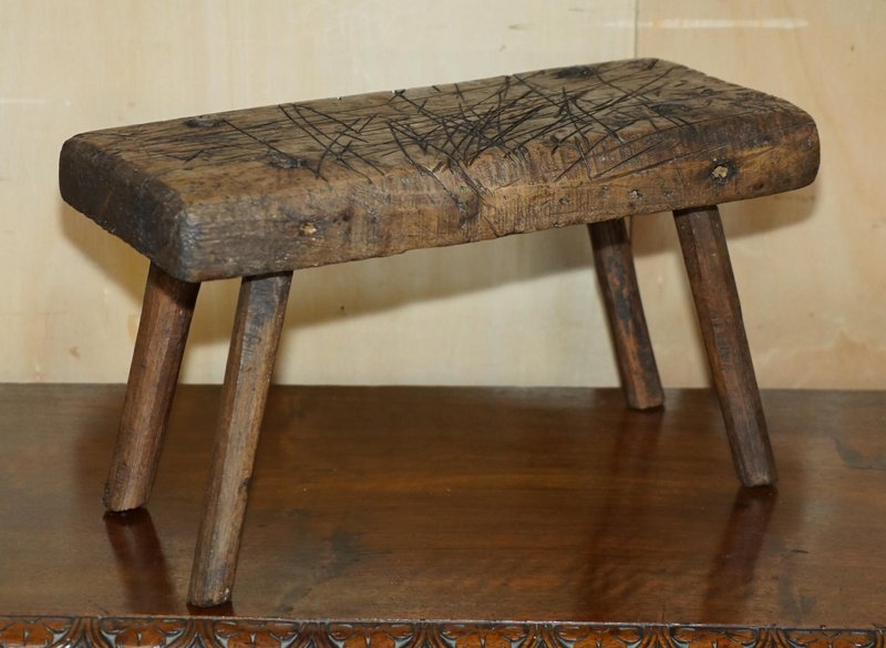 Antique Milking Dairy Stool, 1900 for sale at Pamono