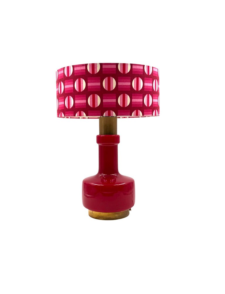 Space Age Red Glass Table Lamp, Italy, 1960s for sale at Pamono