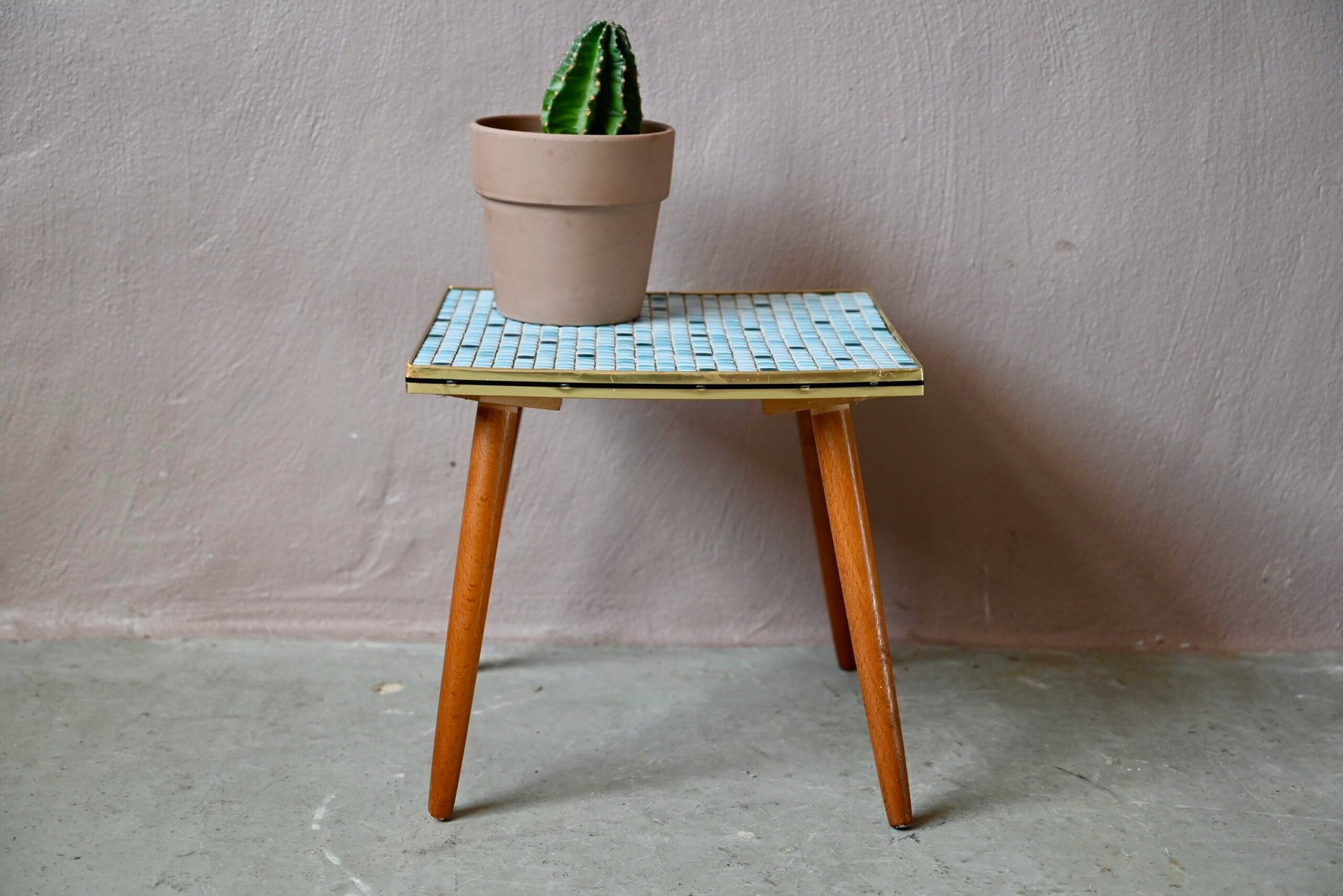 Support pour Plante en Mosaïque Vintage, 1960s en vente sur Pamono