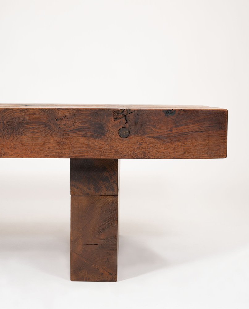 Brutalist Wooden Table, 1960s for sale at Pamono