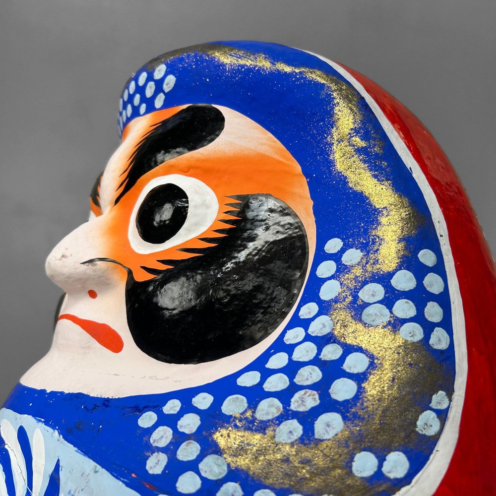 Large Japanese Hand-Painted Daruma, 1970s for sale at Pamono
