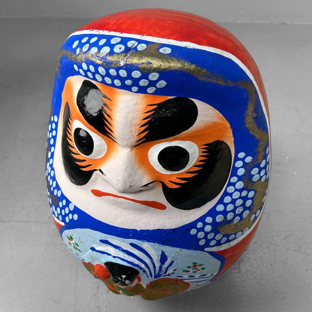 Large Japanese Hand-Painted Daruma, 1970s for sale at Pamono