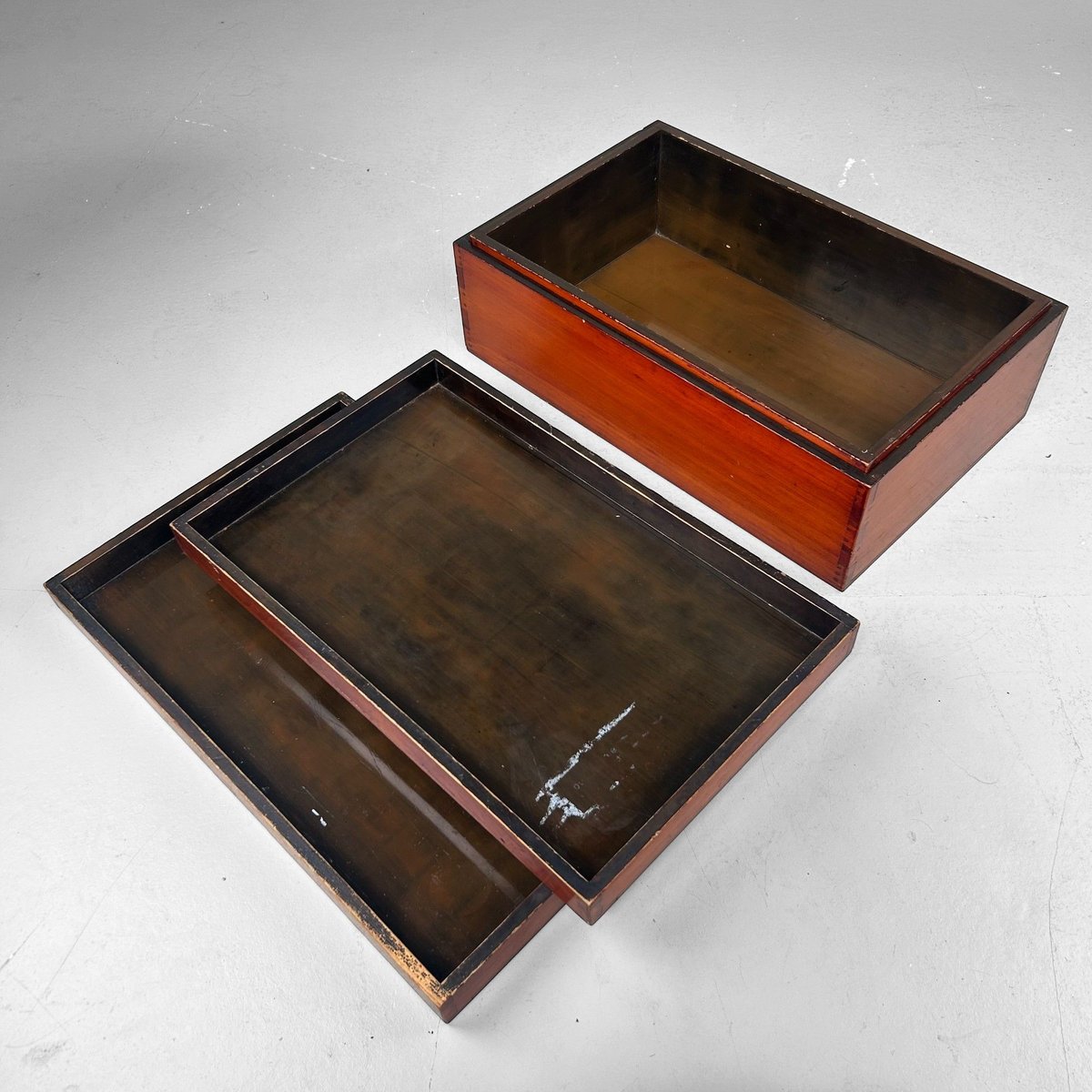 Japanese Lacquerware Storage Chests, 1920s, Set of 2 for sale at Pamono
