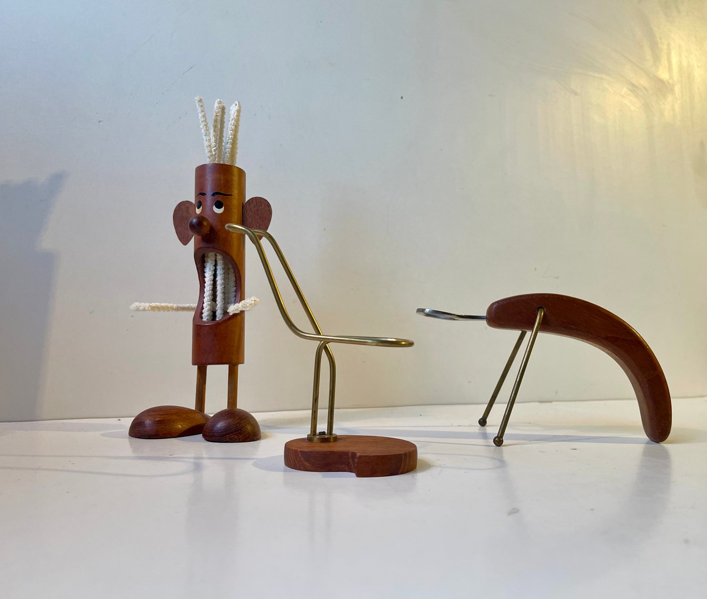 Pipe Troll and Lobster and Pipe Rest in Teak by Hans Bølling, 1960s ...