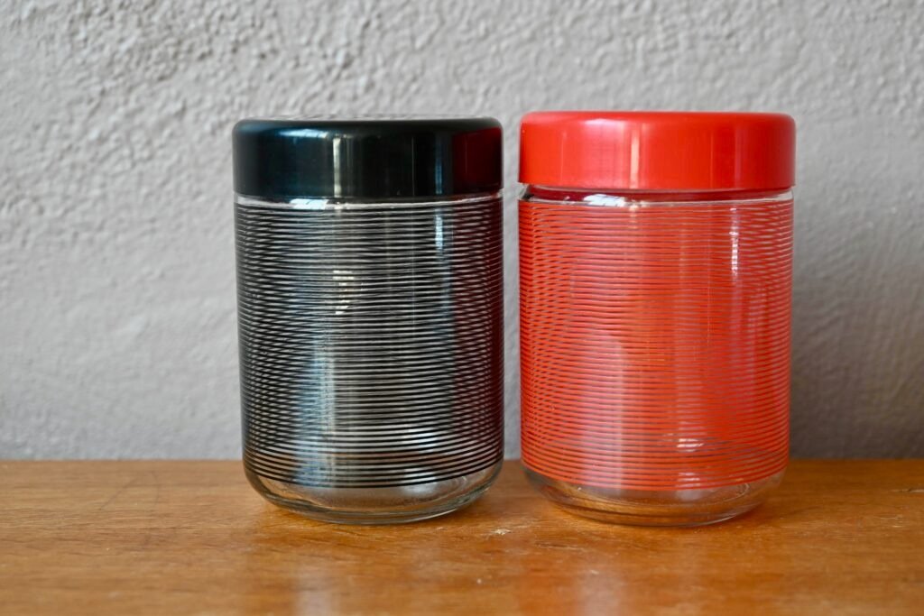 Italian Colored Glass Kitchen Boxes from Cerve Parma, 1980s, Set of 2 ...