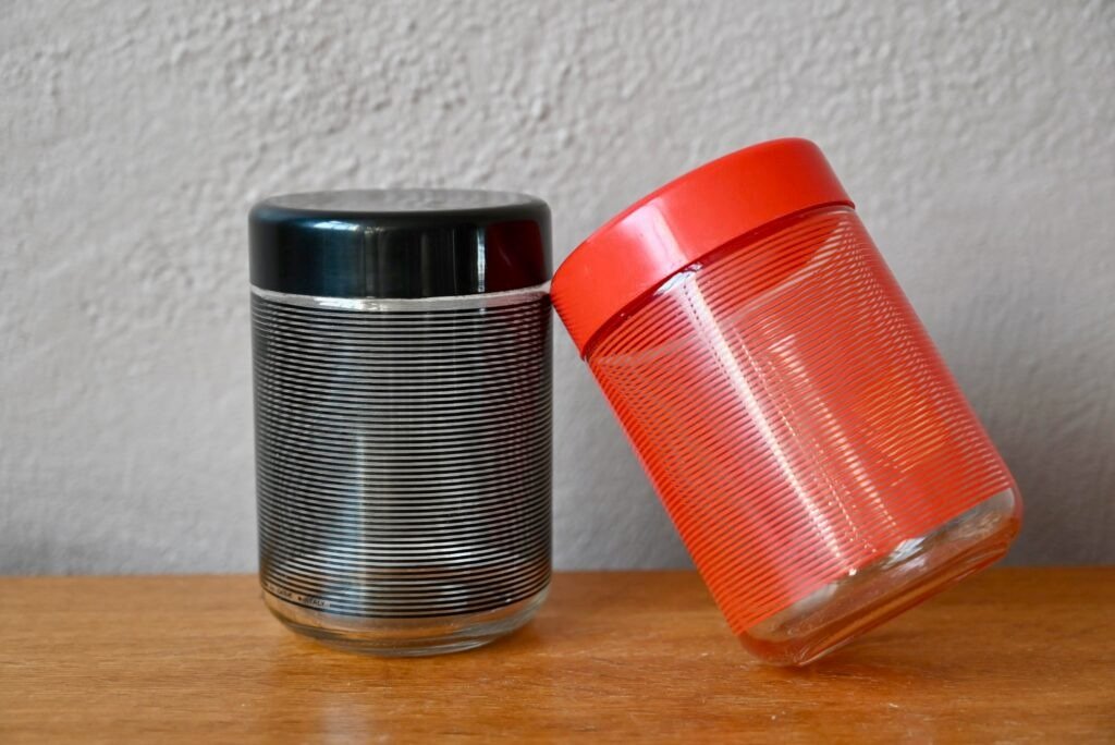 Italian Colored Glass Kitchen Boxes from Cerve Parma, 1980s, Set of 2 ...