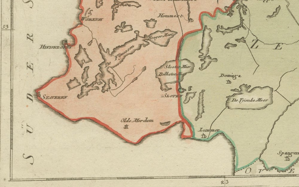 Antique General Map of Friesland by Von Reilly, 1791 for sale at Pamono