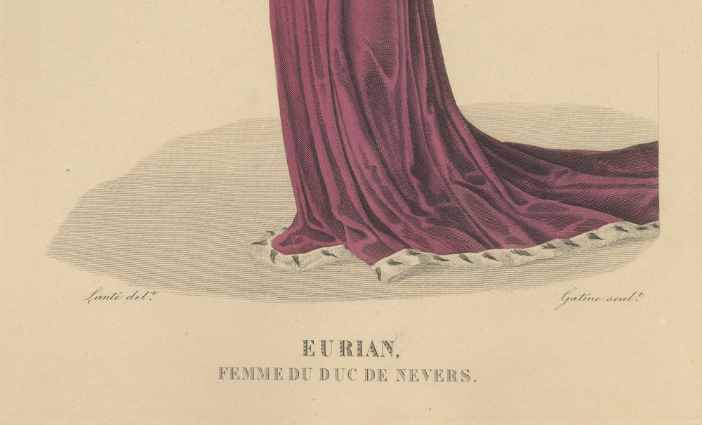 After Louis-Marie Lanté, Portrait of Eurian, Wife of the Duke of Nevers ...