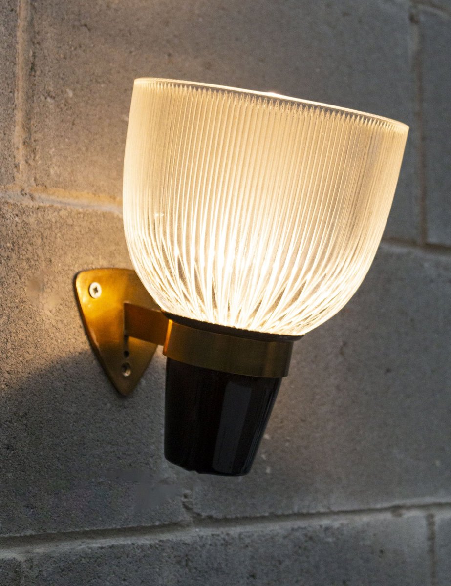 Azucena LP5 Brass and Glass Wall Light by Ignazio Gardella, 1950s for ...