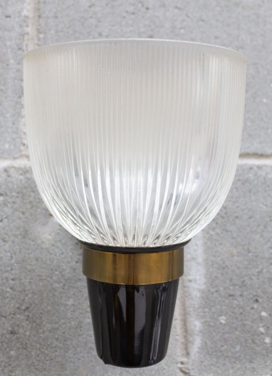 Azucena LP5 Brass and Glass Wall Light by Ignazio Gardella, 1950s for ...