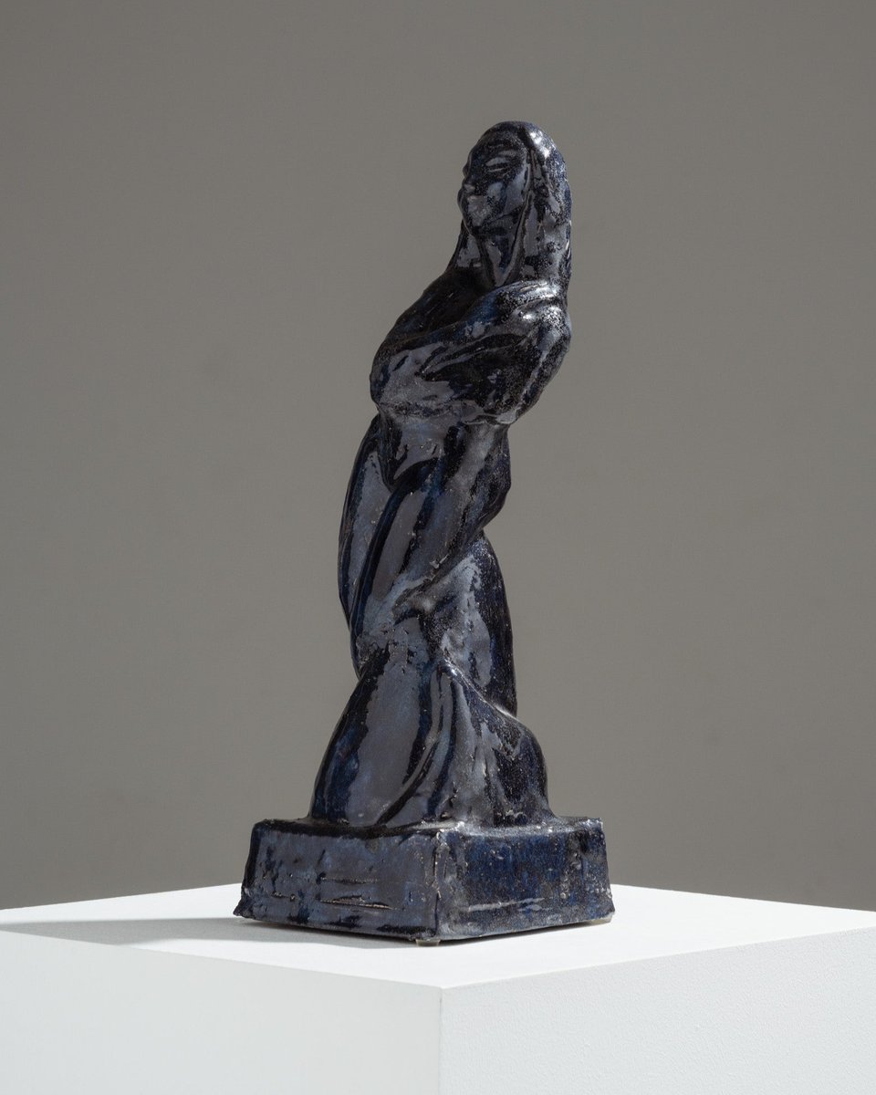Marcel Wolfers, Mermaid Sculpture, 1920s-1940s, Blue Ceramic for sale ...