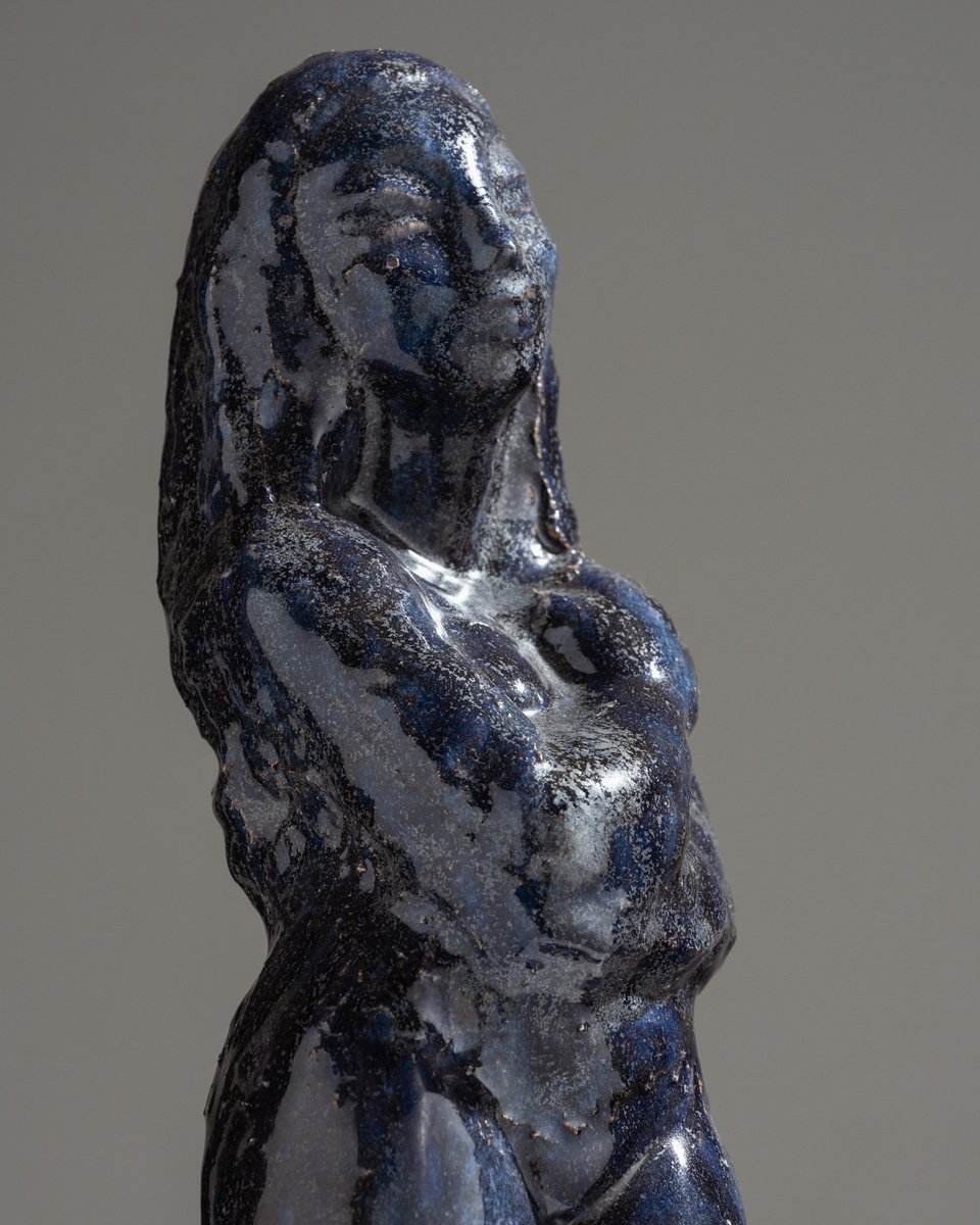 Marcel Wolfers, Mermaid Sculpture, 1920s-1940s, Blue Ceramic for sale ...