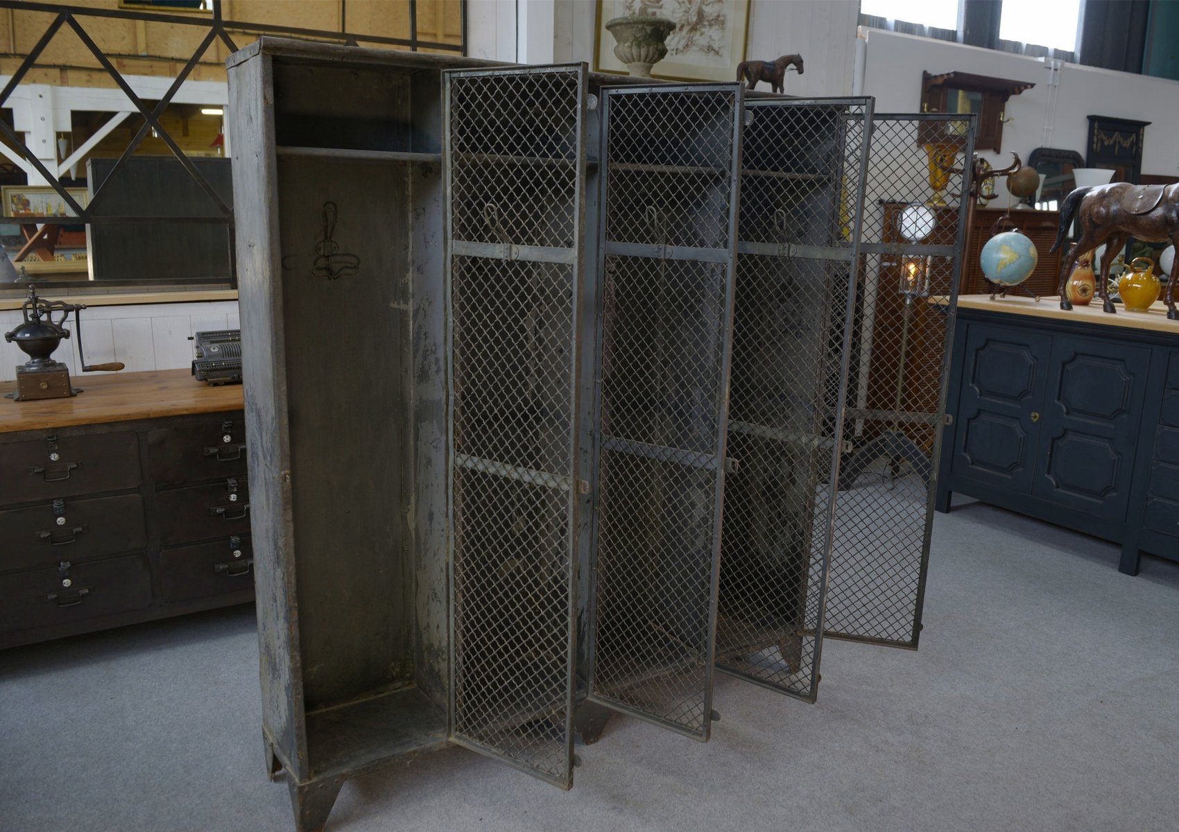 Patinated Ghent Locker Cabinet,1930s for sale at Pamono