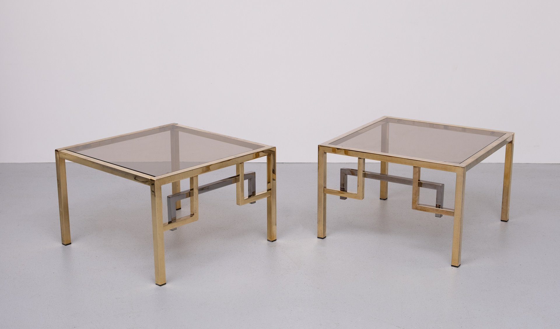 Brass Square Side Tables from Belgo Chrome, 1970s, Set of 2 for sale at ...