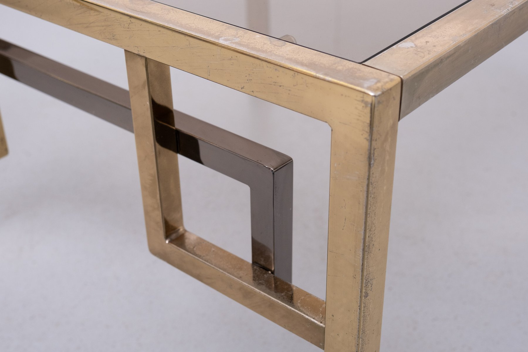 Brass Square Side Tables from Belgo Chrome, 1970s, Set of 2 for sale at ...