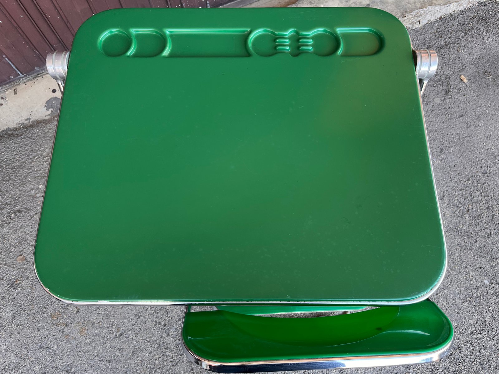 Plato Folding Desk with Chair from Anonima Castelli, 1970, Set of 2 for ...