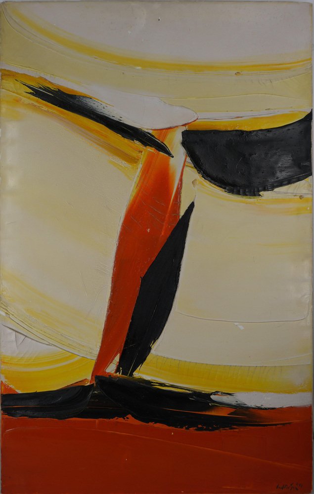 Jan Meyer, Black and White Abstraction, 1985, Oil on Canvas for sale at ...