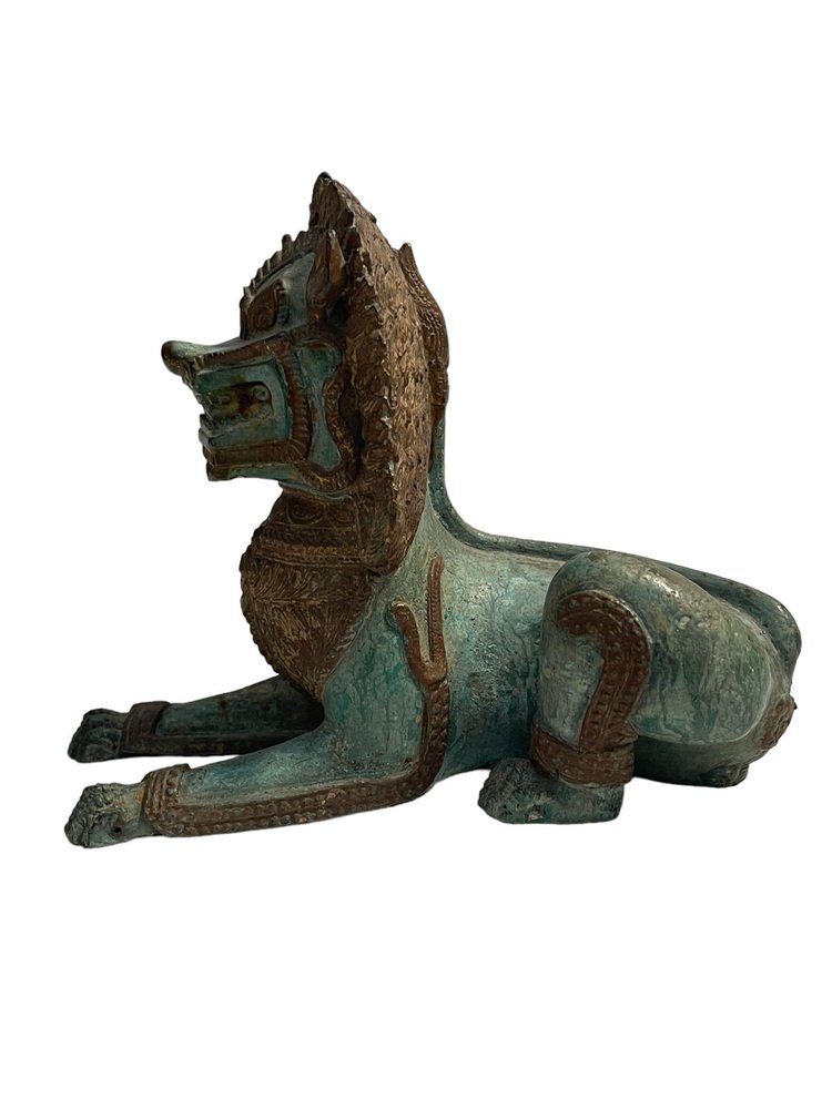 Bronze Temple Guardian Lion Statue, Thailand, 20th Century for sale at ...