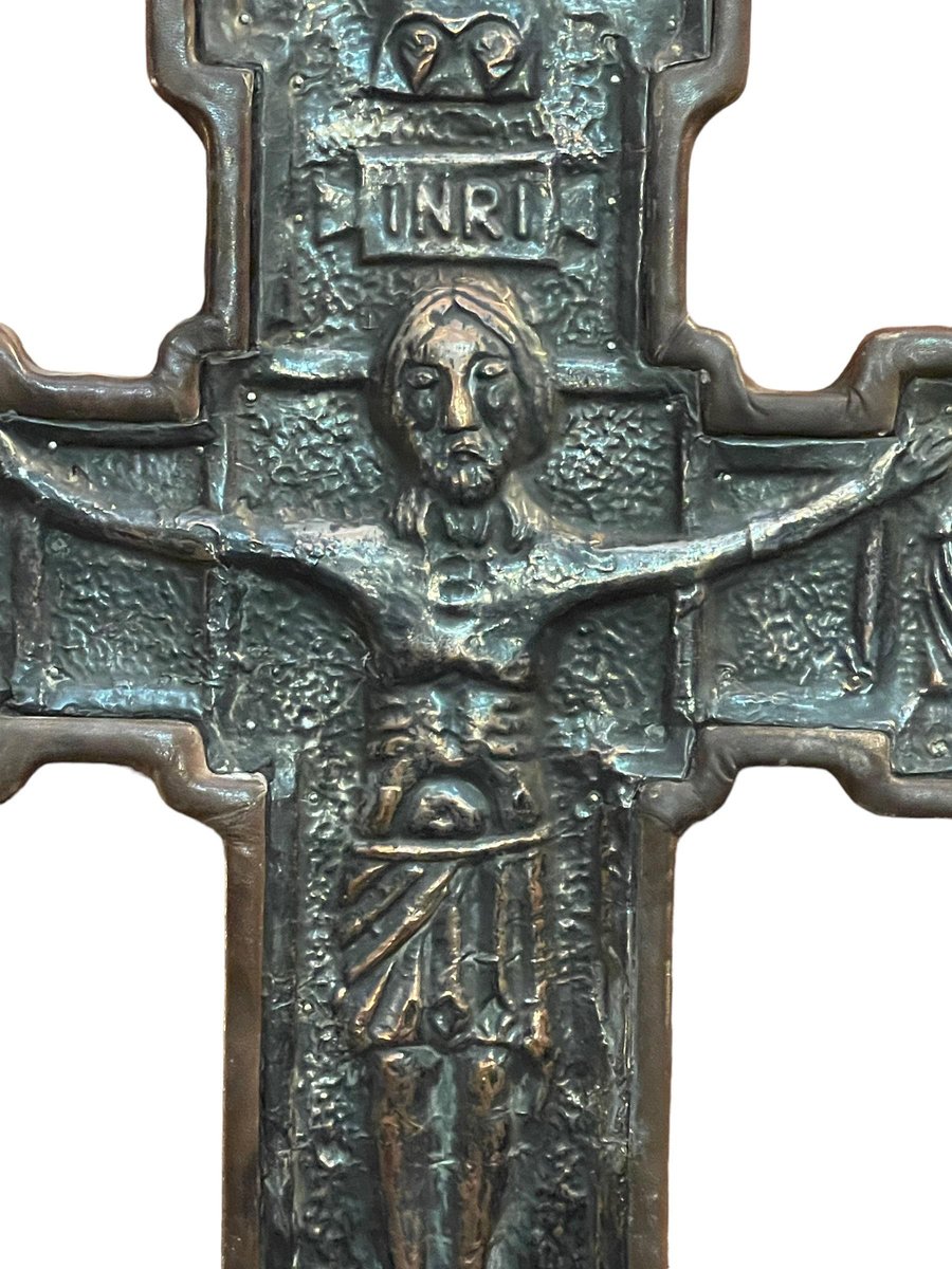 Embossed Copper Crucifix, 19th Century for sale at Pamono