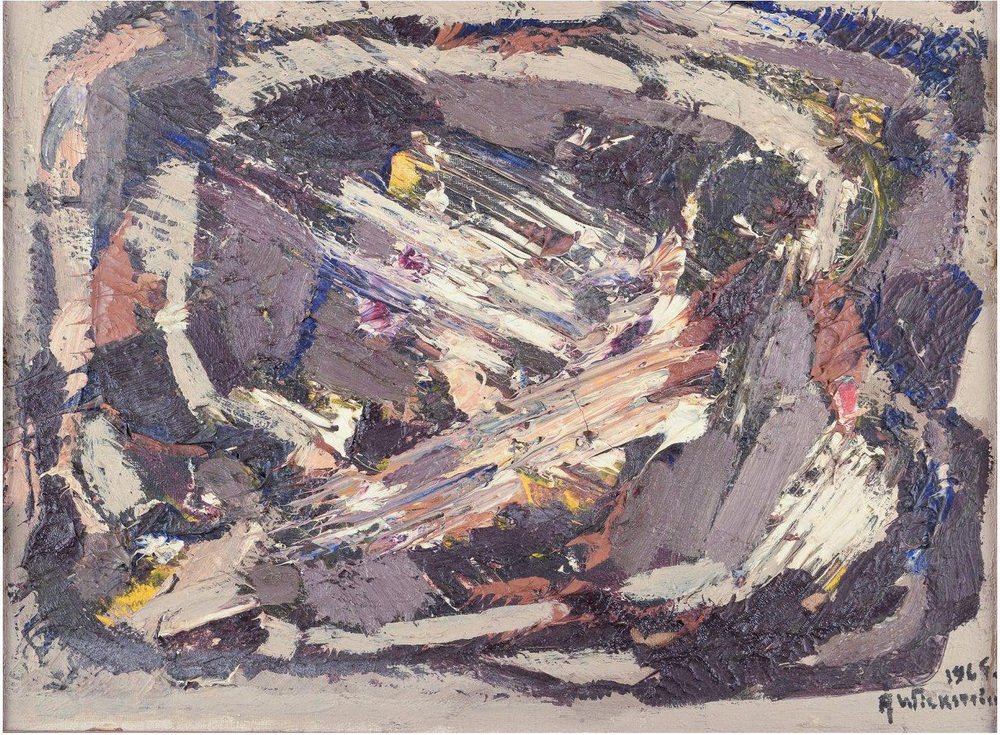 Åke Wickström, Abstract Composition, 1965, Oil on Canvas for sale at Pamono