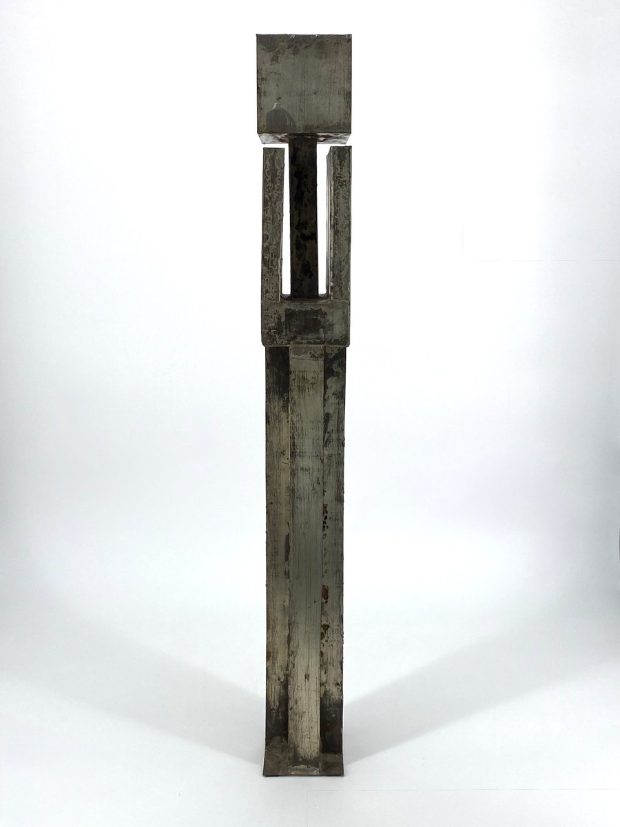 Brutalist Column Sculpture, 1960s, Sheet Steel for sale at Pamono