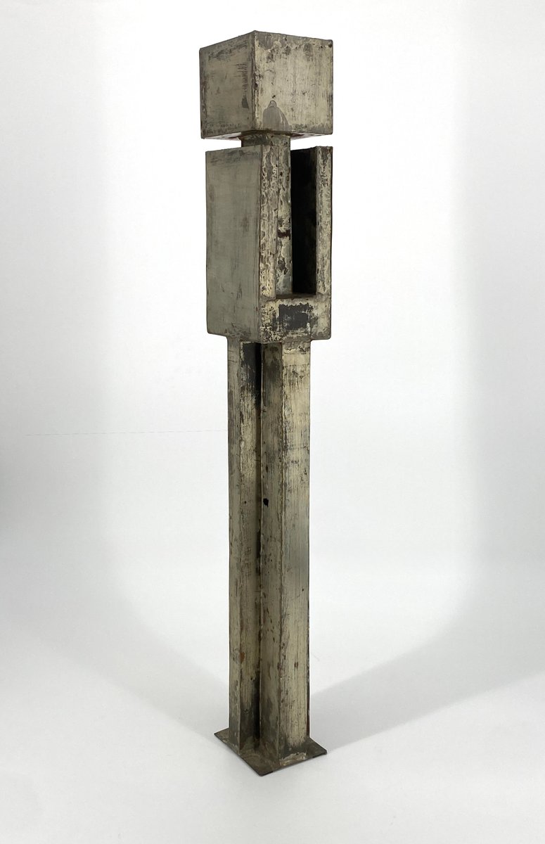 Brutalist Column Sculpture, 1960s, Sheet Steel for sale at Pamono