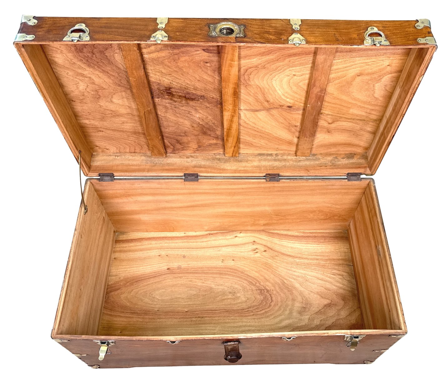 Large Antique American Military Camphor Campaign Trunk, 1860 for sale ...