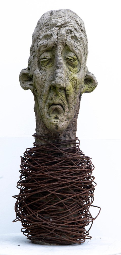 Óscar Aldonza Torres, Large-Scale Head Sculpture with Collar, Testa 17 ...