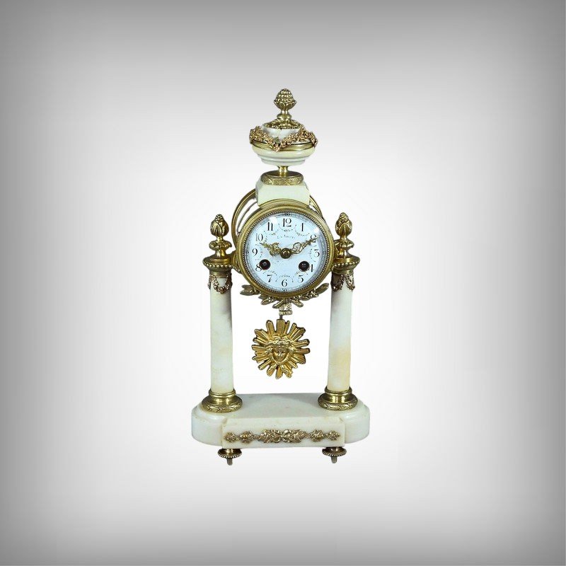 Louis XVI Style Marble and Bronze Clock from Mougin, 1889 for sale at ...
